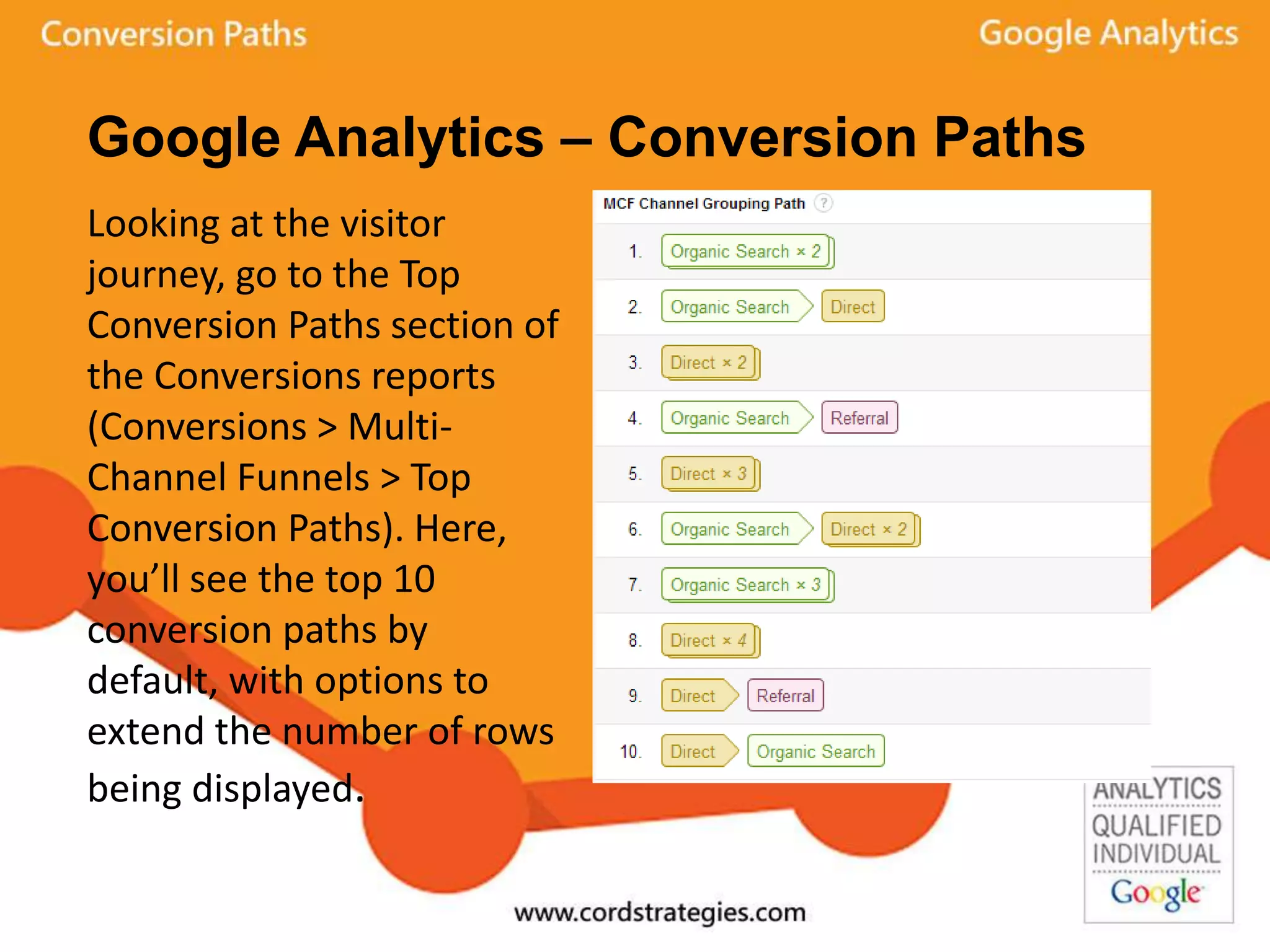 Google Analytics - Conversion Paths | PPT