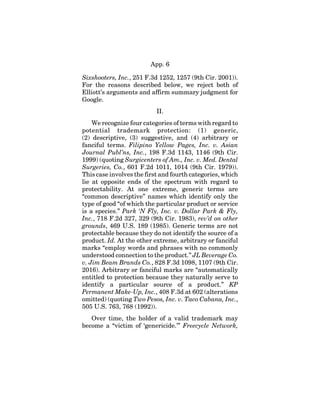 Google genericide-cert-petition | PDF