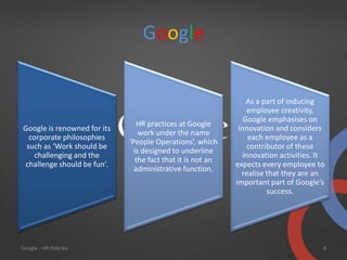 Google - HR Policies | PPTX