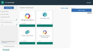 Pivotal CloudFoundry on Google cloud platform | PDF