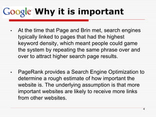 Google page rank | PPT