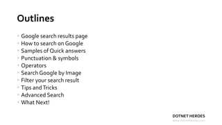 Google search - Tips and Tricks | PDF