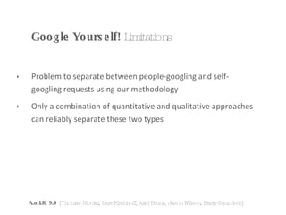 Google Yourself! Measuring the Performance of Personalized Information ...