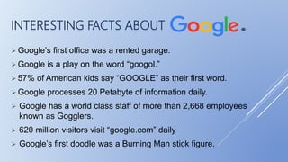 Ppt about Google inc. | PPT