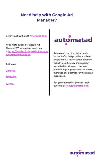 Google Ad Manager Reports – A Beginner’s Guide | PDF | Search | Internet
