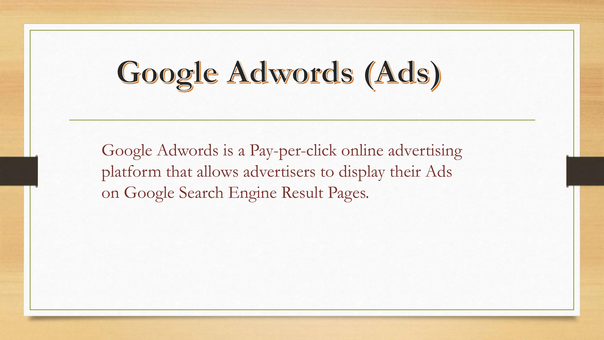 Presentation on Google Ads | types of google ads | PPTX