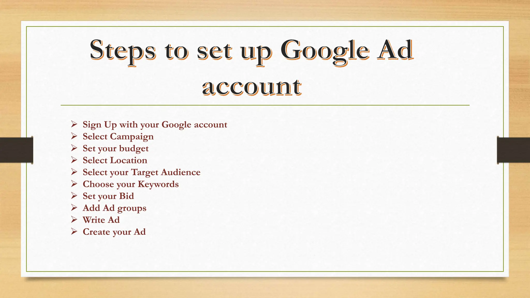 Presentation on Google Ads | types of google ads | PPTX