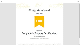 Google ads display certification | PPT