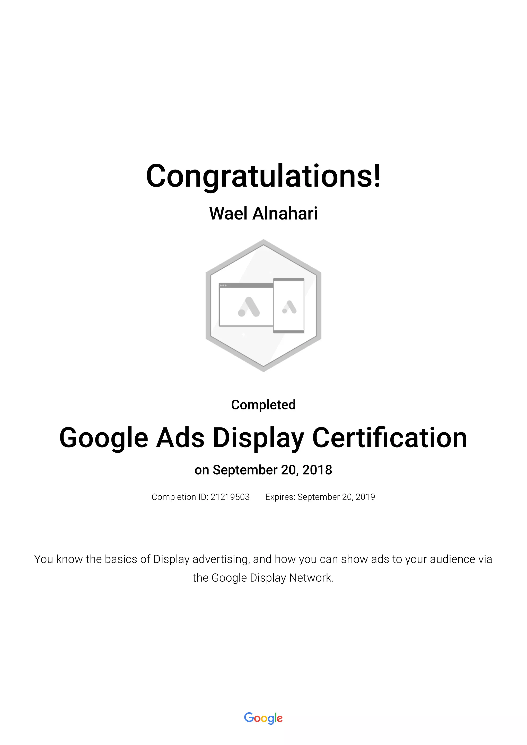 Google ads display certification | PDF