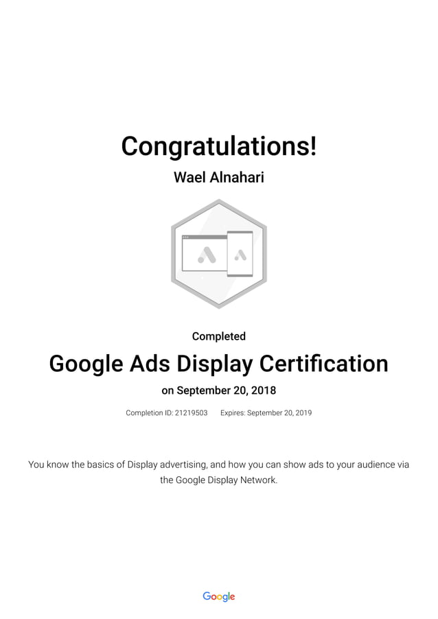 Google ads display certification | PDF