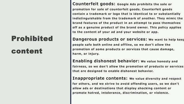 Google ads policies | PPT | Free Download