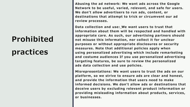 Google ads policies | PPT | Free Download