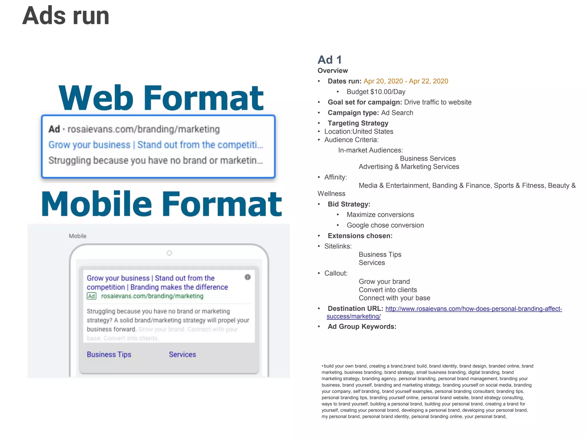 Google Ads Search campaign | PPTX