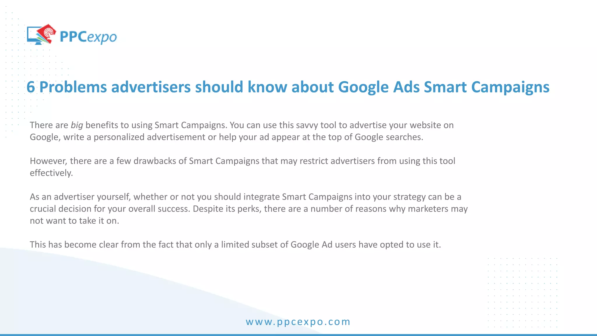 Google ads Smart Campaigns | PPT | Free Download