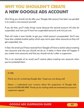 Google Ads Suspension Guide: How To Get Your Account Unsuspended | PDF