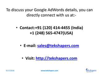 Benefits of Google AdWords | PPT