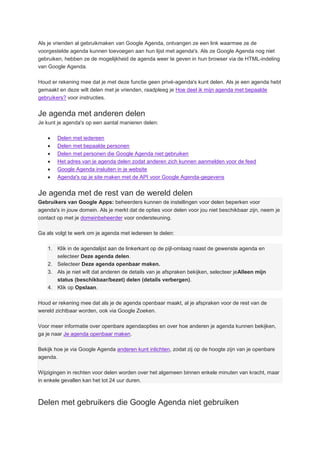 Google agenda | DOCX