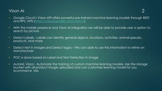 Google Vision and Recommendation AI | PPT