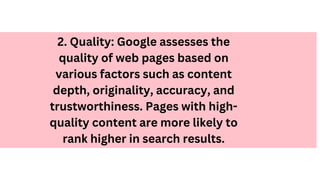 Google algorithim in search engine optimization | PPT