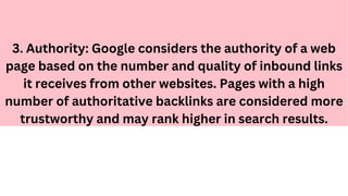 Google algorithim in search engine optimization | PPT | Free Download