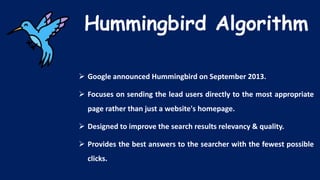 Presentation on Google algorithms | PPT