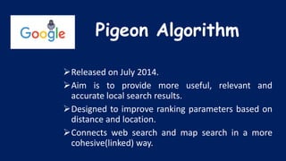 Presentation on Google algorithms | PPT