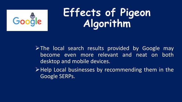 Presentation on Google algorithms | PPT | Free Download