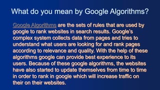 GOOGLE ALGORITHMS | PPT