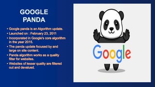 GOOGLE ALGORITHMS | PPT