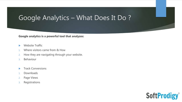 Google Analytics ppt | PPTX | Web Development | Internet