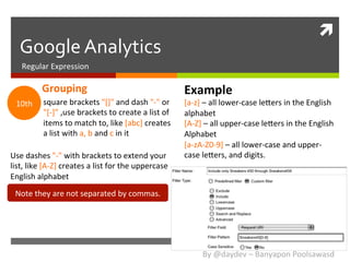 Google Analytics - Regular Expression | PPT
