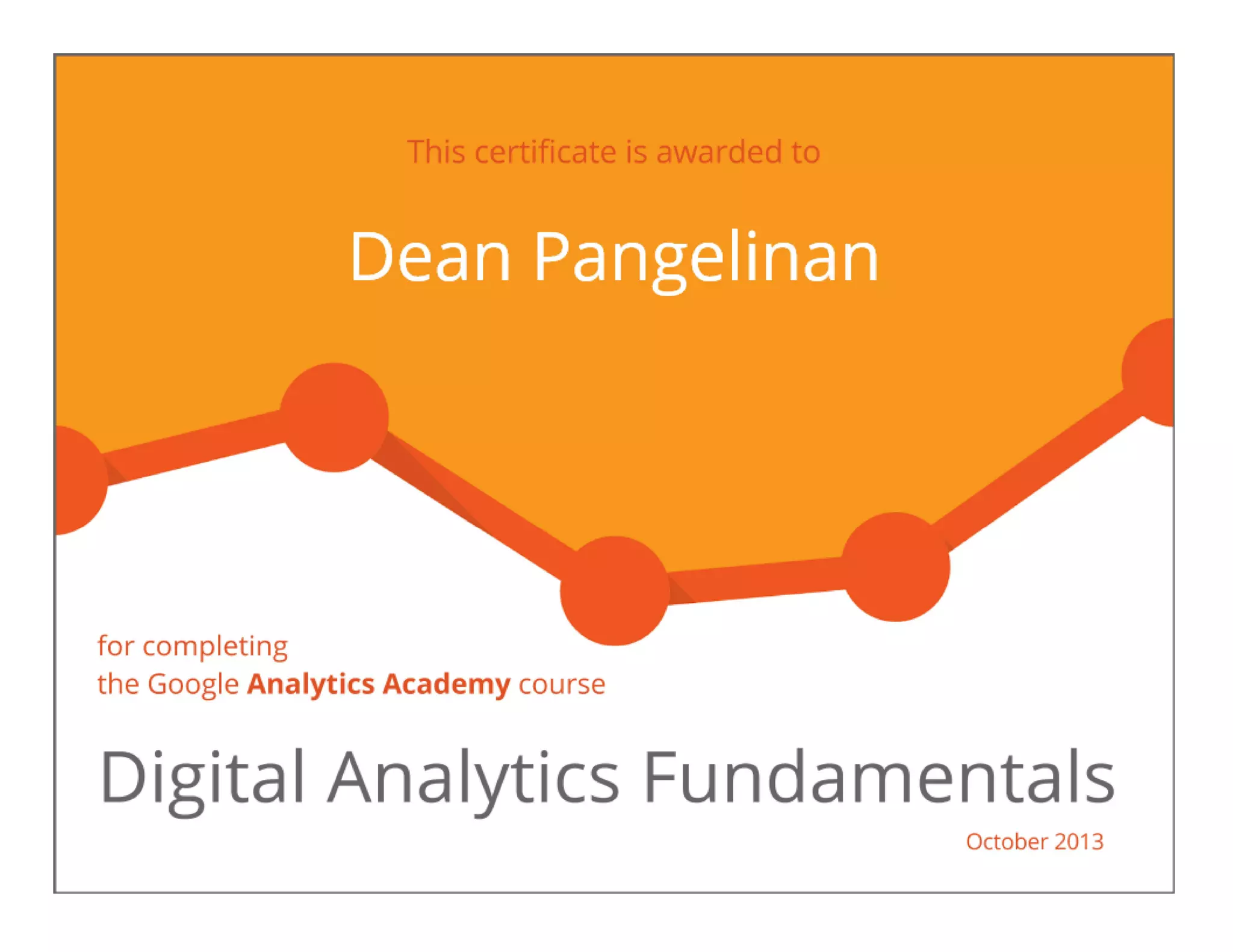 Google Analytics Academy Certificate - Digital Analytics Fundamentals | PDF