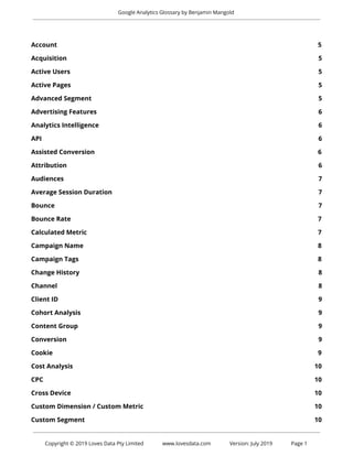 Google analytics glossary | PDF