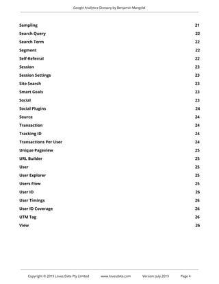 Google analytics glossary | PDF