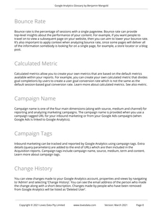 Google analytics glossary | PDF