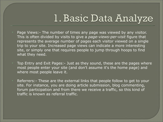 Web Analytics Basics | PPT
