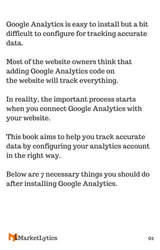 Google Analytics Setup Checkuplist | PDF | Internet | Computing