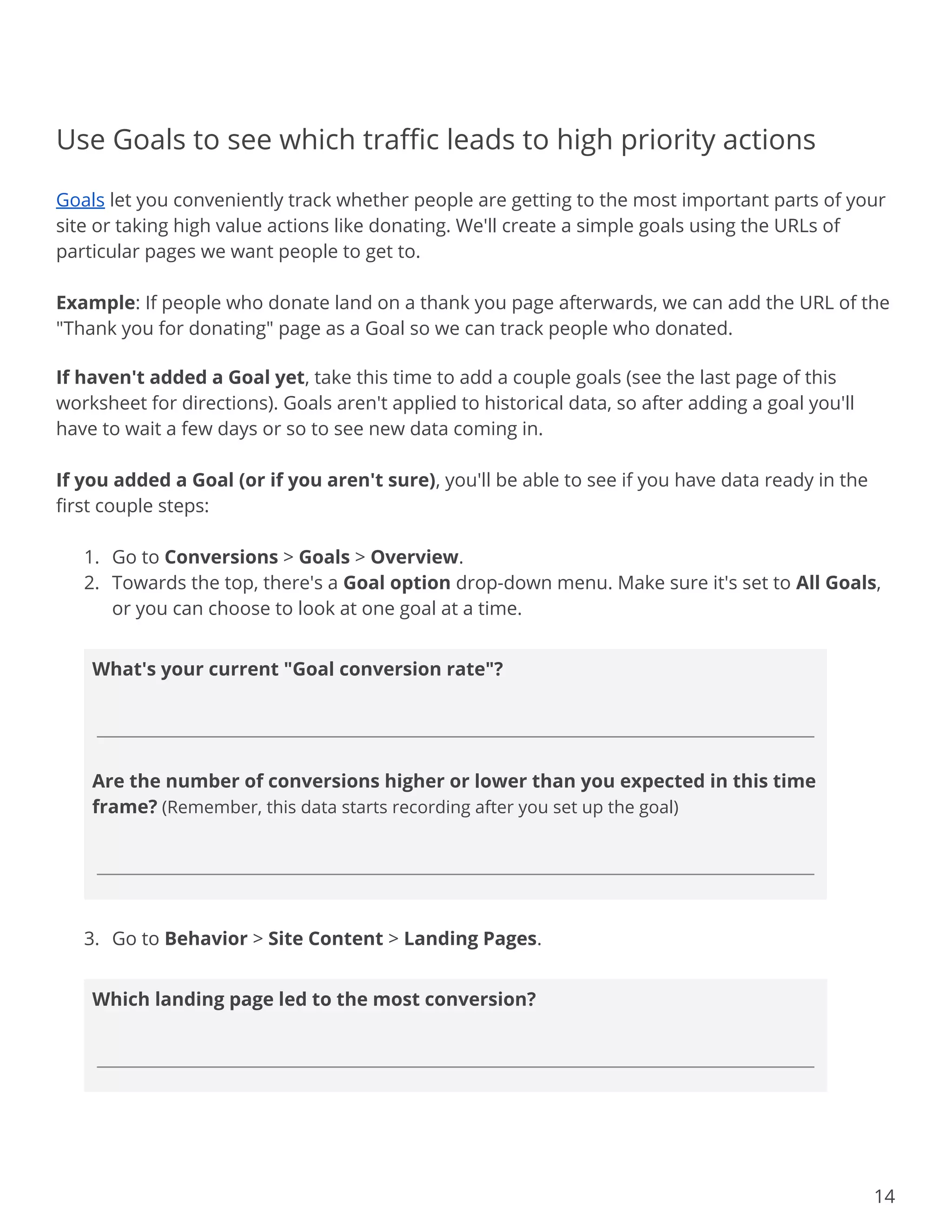 Hands-on with Google Analytics Worksheet | PDF | Social Networking ...