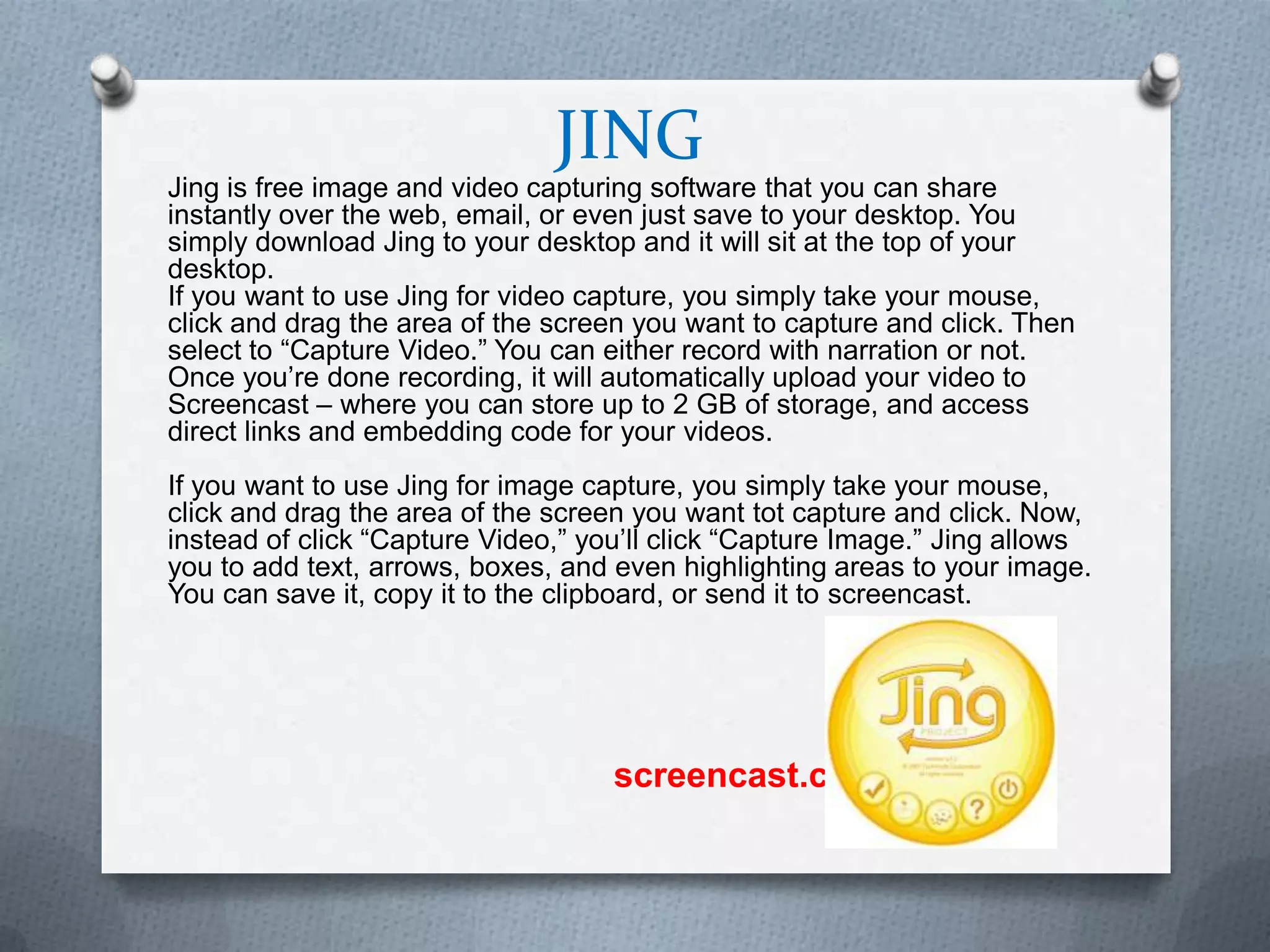 Google Shortcuts, Tools and Jing | PPTX
