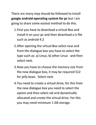 Google android operating system | PDF