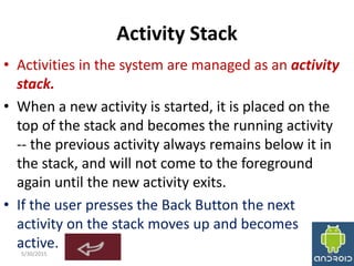 Google android Activity lifecycle | PPT