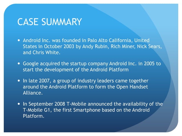 Google android case study | PPT