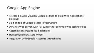 Google App Engine | PPTX | Cloud Computing | Internet