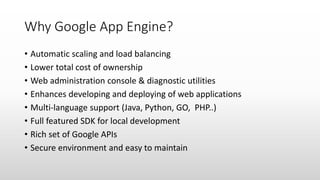 Google App Engine | PPTX | Cloud Computing | Internet
