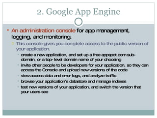 Google App Engine - Overview #3 | PPT