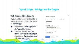 Google apps script introduction | PPT