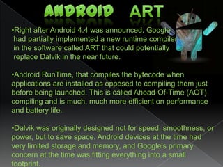 Google ART (Android RunTime) | PPTX