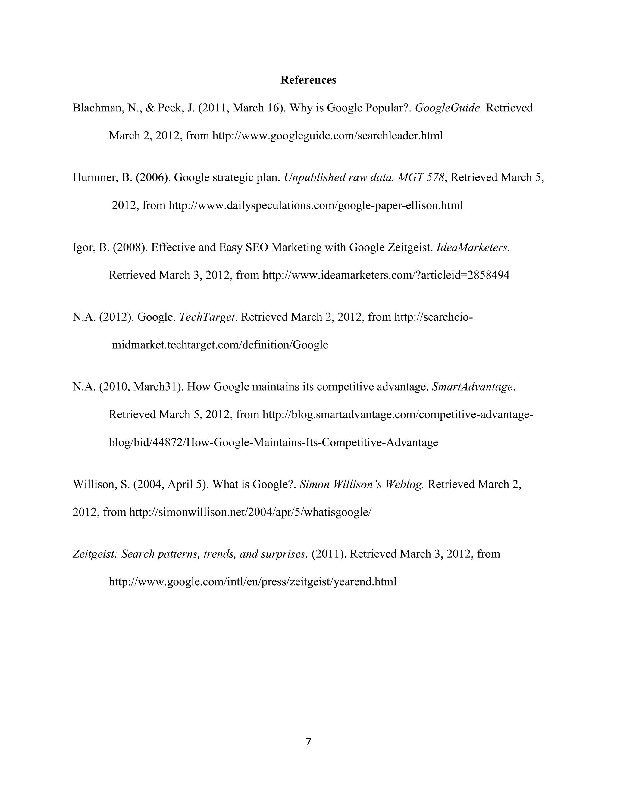 Google assignment | PDF