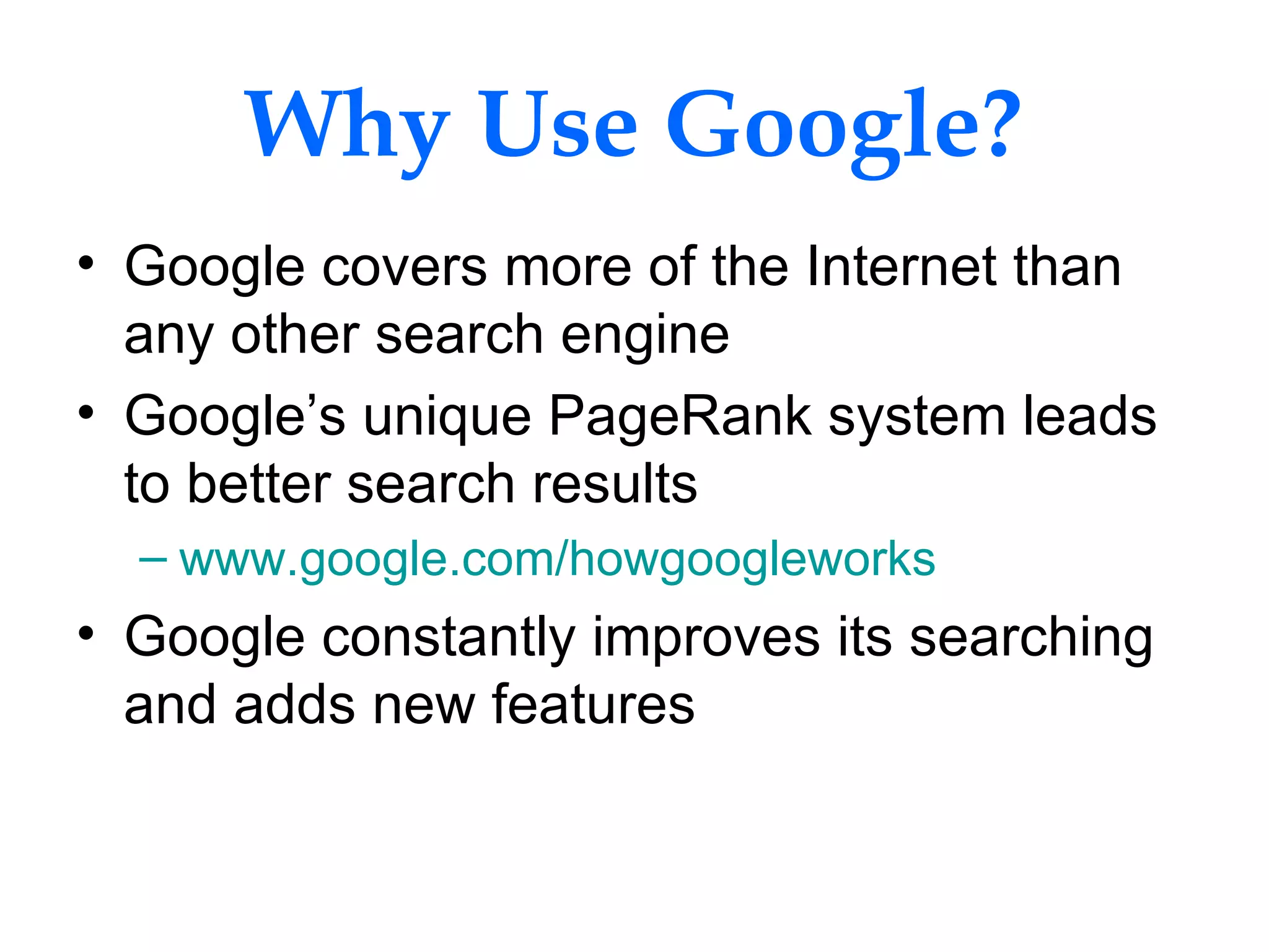 Google basics and beyond | PPT