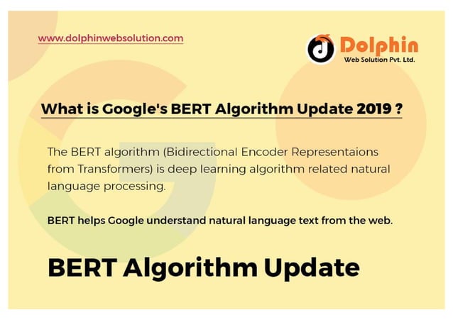What is Google's BERT Algorithm Update 2019 | PPT